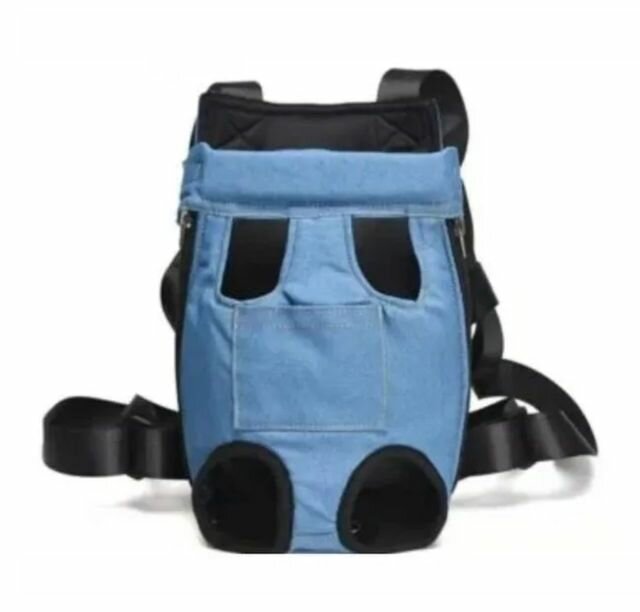ZOO Няня Рюкзак-переноска для собак и кошек типа кенгуру, синий, 43 х 26 см