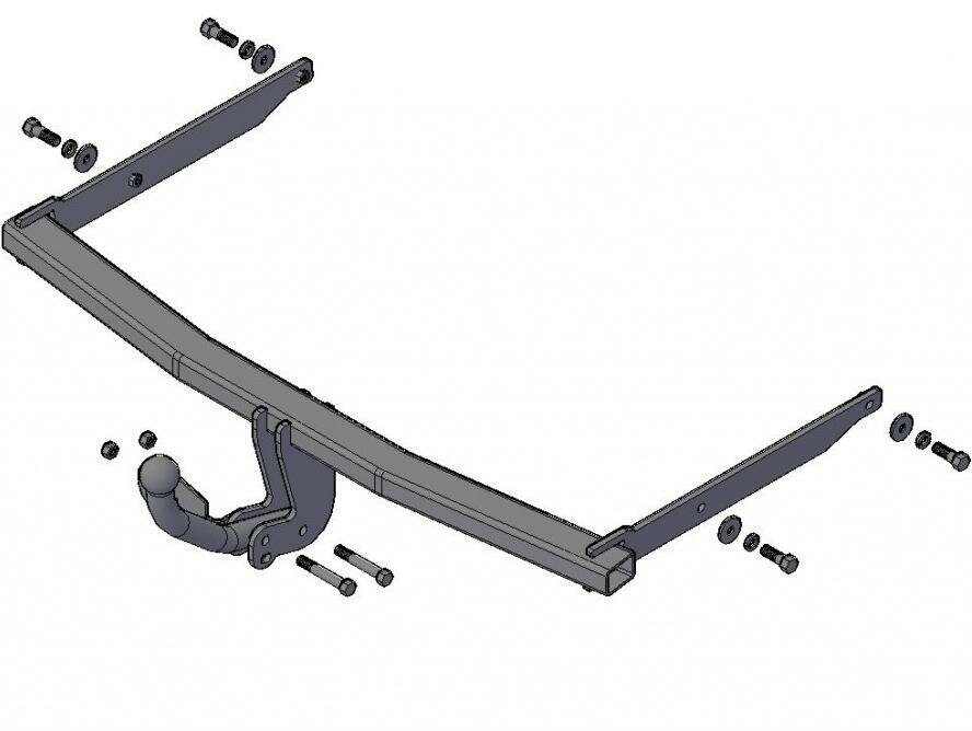 Фаркоп Ford Focus 3 седан 2011-2018, условно-съемный,(без электрики) Трейлер.6013