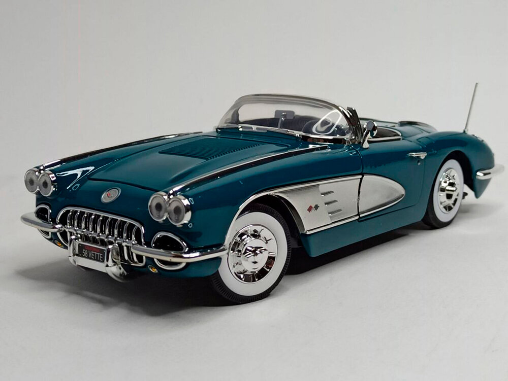 Модель коллекционная MOTORMAX Chevrolet corvette 1958 green / шевроле корвет зеленый