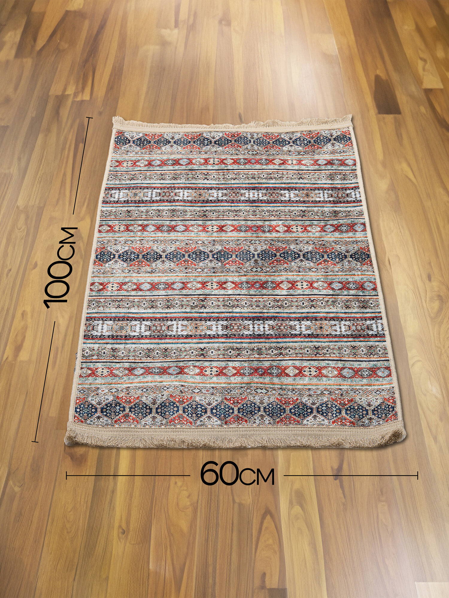 Турецкий комнатный ковер килим из хлопка Turk-kilim - темно-бежевый