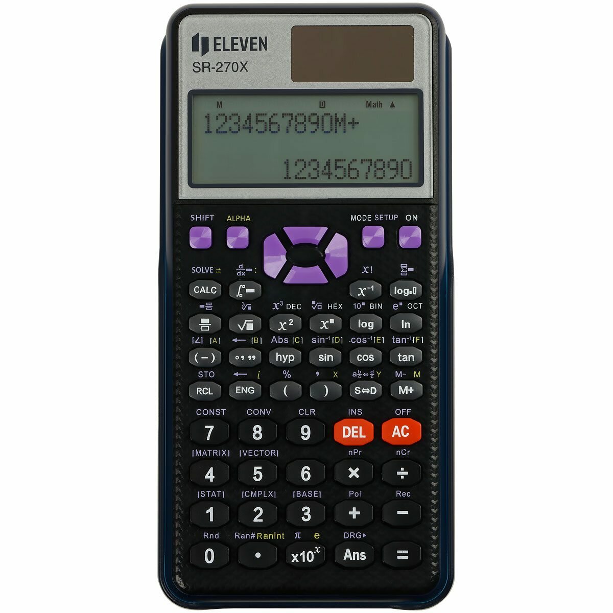 Калькулятор научный Eleven SR-270X (10+2-разрядный), матричный дисплей, 417 функций, двойное питание (SR-270X)
