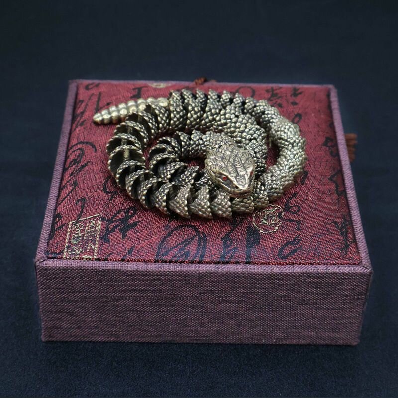 Медная фигурка змеи ручная работа — фигурка змеи медь, статуэтка змея, декоративная змея, подарок коллекционеру