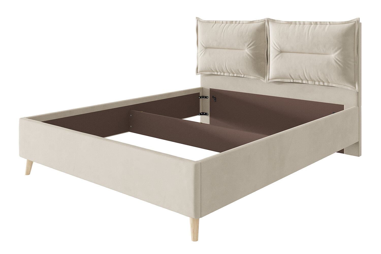 Каркас кровати Hoff Сантана, 160х200 см, цвет бежевый, без основания и подъемного механизма