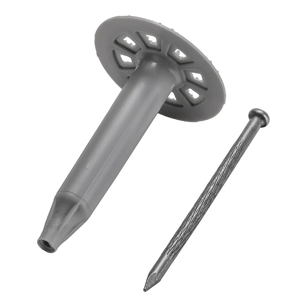 GNG Тарельчатый дюбель с гвоздем по пеноблокам GNINR-100-6-LIP - упаковка 100 шт (4 упак./кор.) GNINR1006LIP