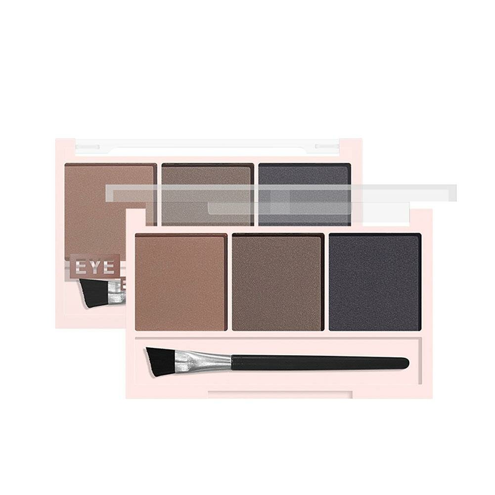 Палетка теней для макияжа бровей и век водостойкая, Три цвета, водонепроницаемый