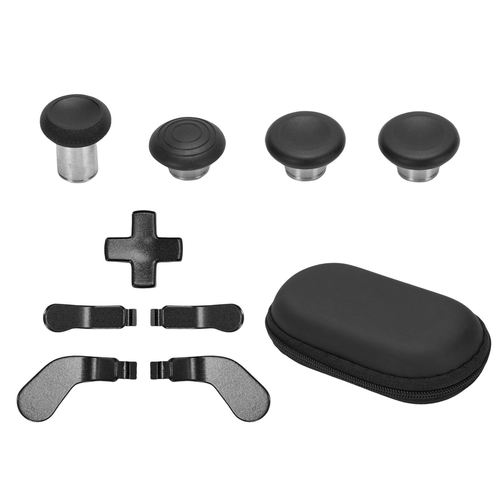 Сменные металлические стики для контроллера Elite Series 2 Core с 4 сменными магнитными джойстиками, лепестками и 1 крестовиной (аксессуары), черные.