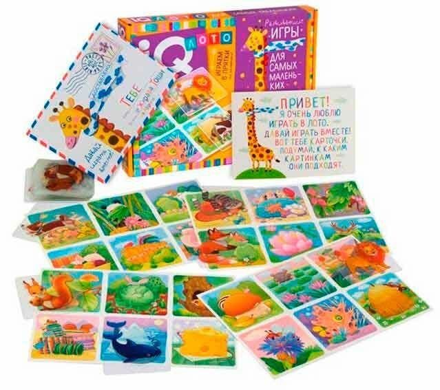 Лото для малышей айрис играем в прятки, кто это спрятался? от 3 лет, пластиковое
