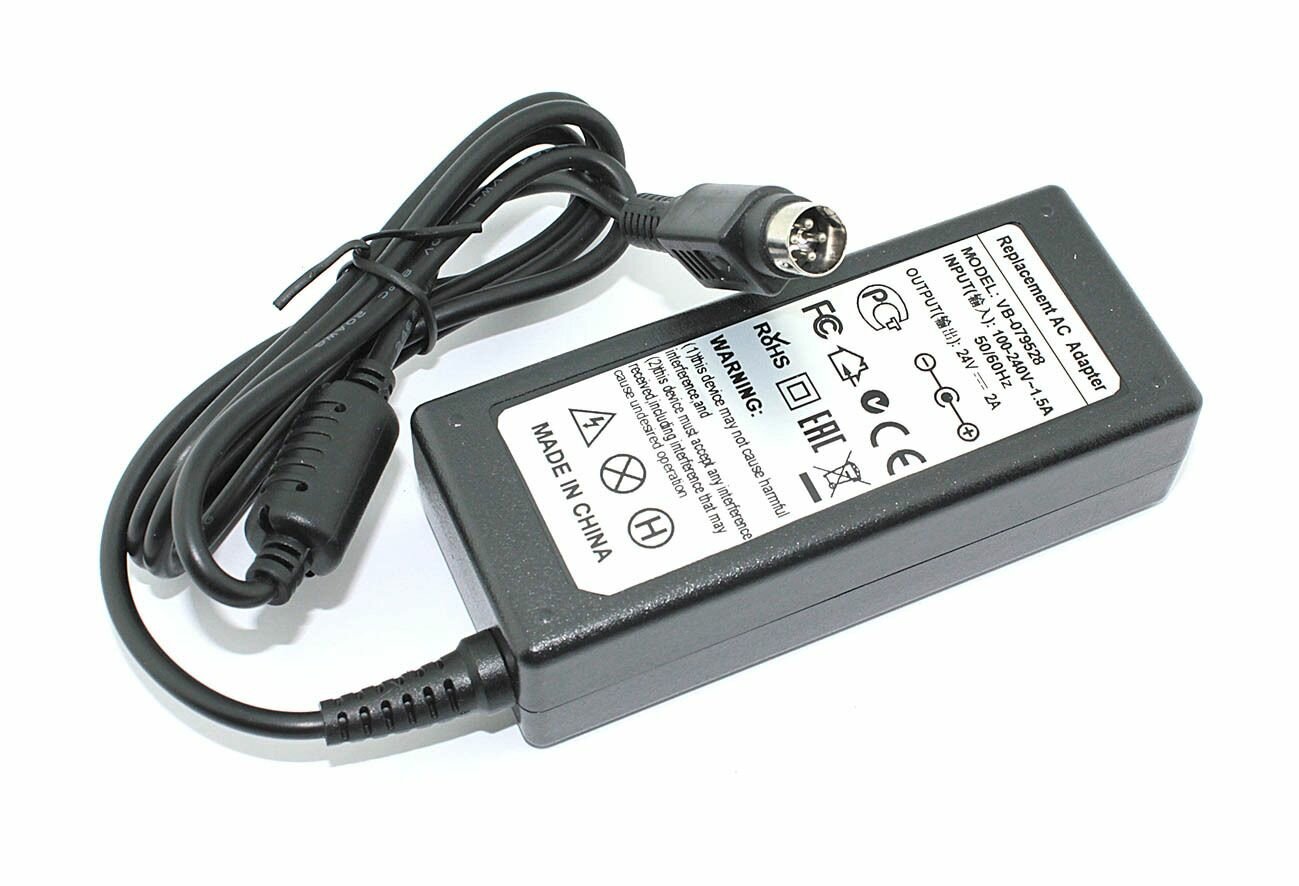 Блок питания для монитора и телевизора LCD 24V 2A 48W 4pin OEM