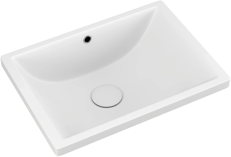 Раковина D&K Berlin DT1431616 46x33 см, встраиваемая снизу, белый