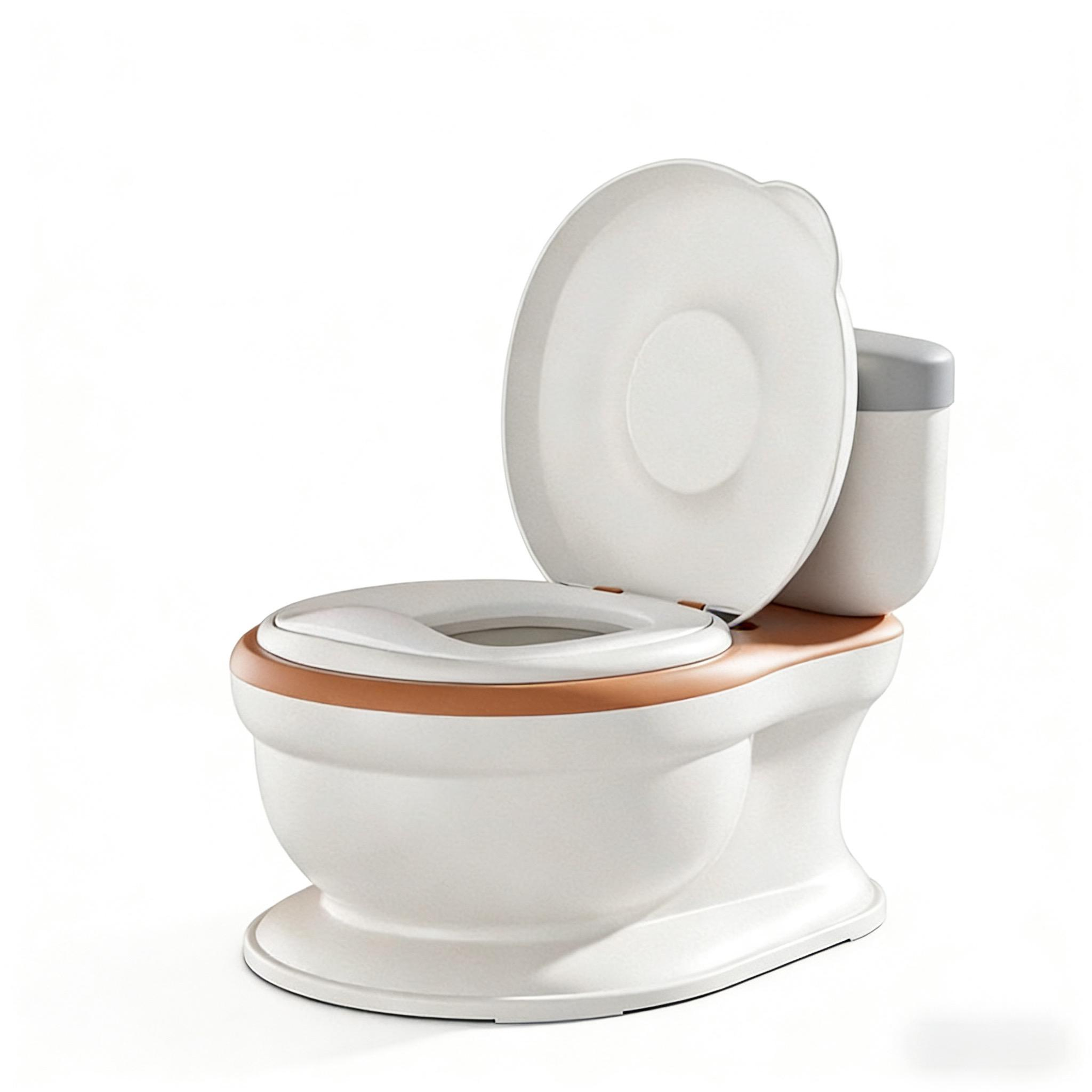 Горшок унитаз детский для ребенка мальчика и девочки со съемной чашей, отсеком для бумаги и мягим сиденьем