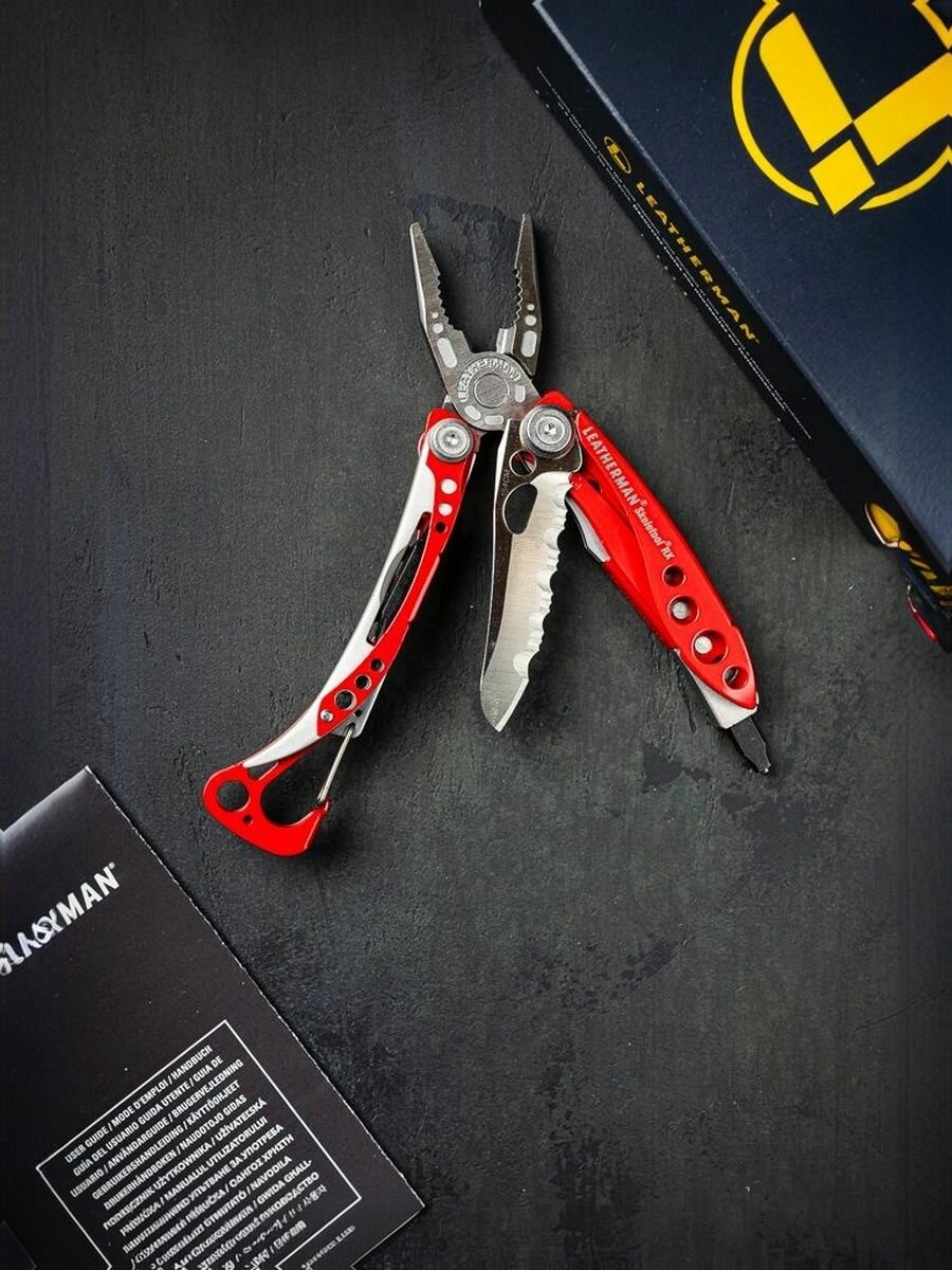 Мультитул Leatherman Skeletool RX, нержавеющая сталь, 7 функций, красный