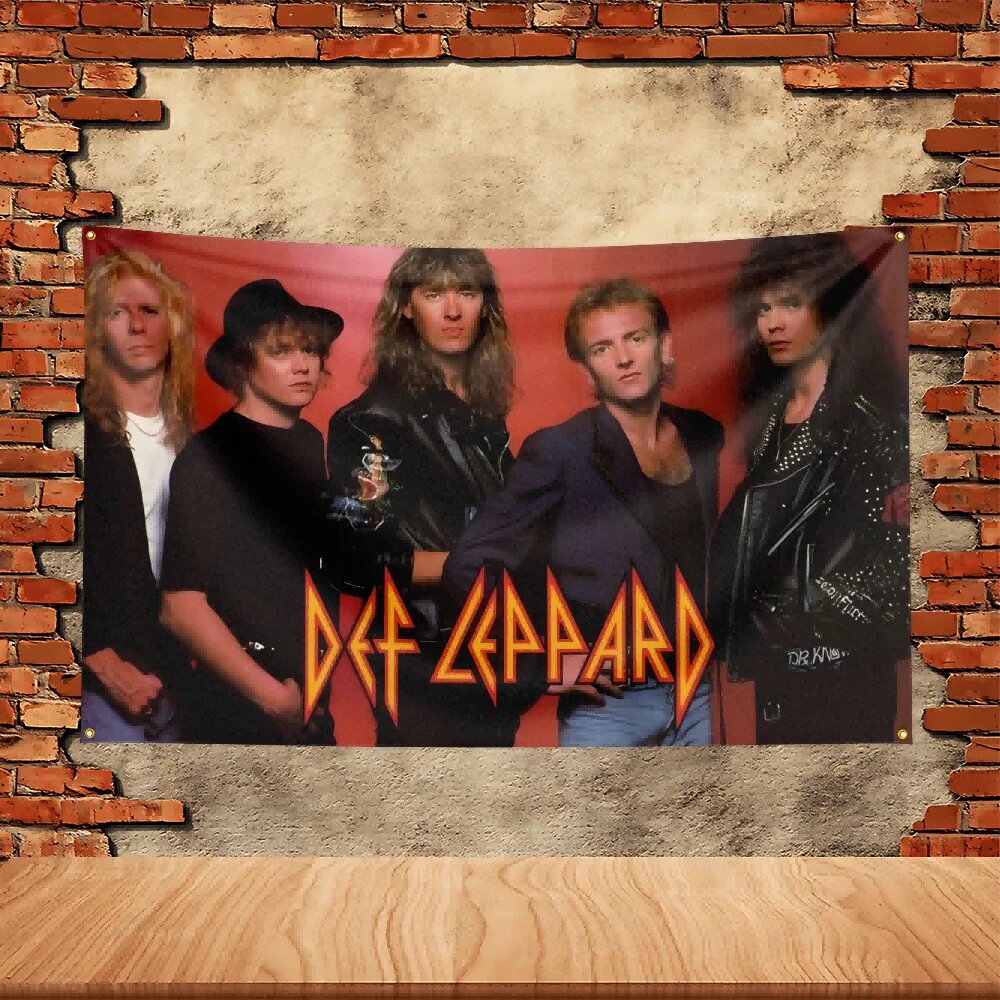 Флаг Def Leppard 90x150см Полиэстер Черный, 90 x 150cm, ZH4351