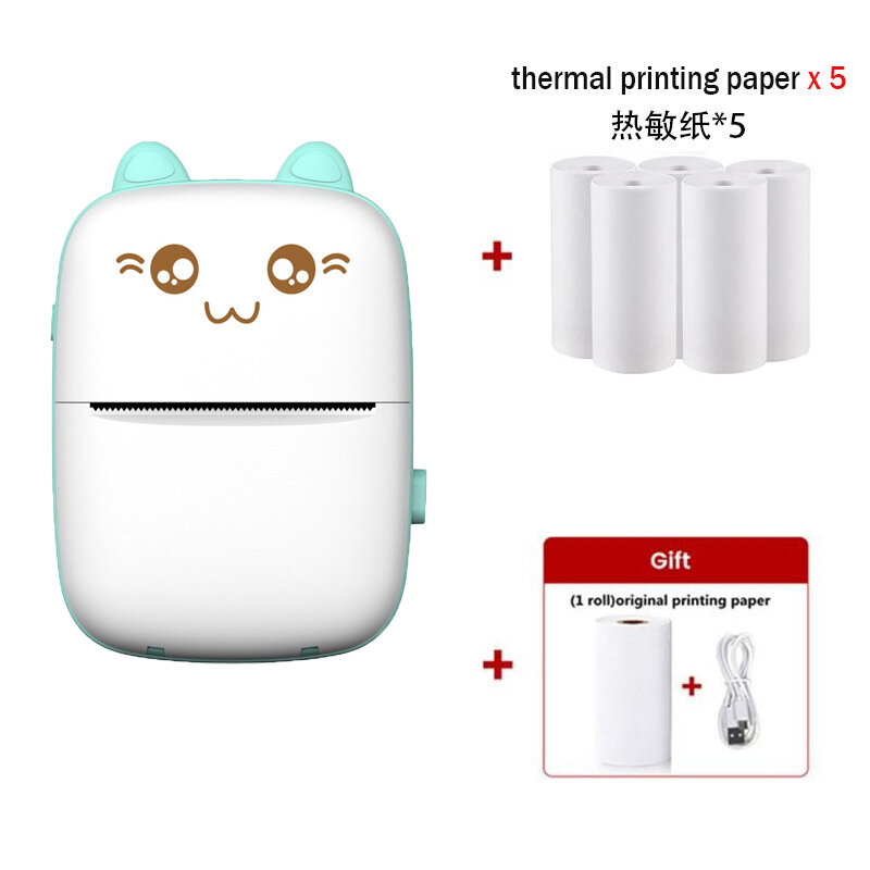 Горячая продажа портативного мини-принтера с беспроводным подключением к мобильному телефону, маленький принтер для домашнего использования, принтер для наклеек и фотографий