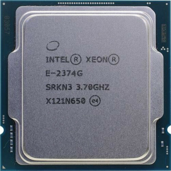 Процессор CPU Intel Xeon E-2374G (Rocket Lake, 4C/8T,3.7/5GHz, 8MB, 80W, UHD Graphics P750)