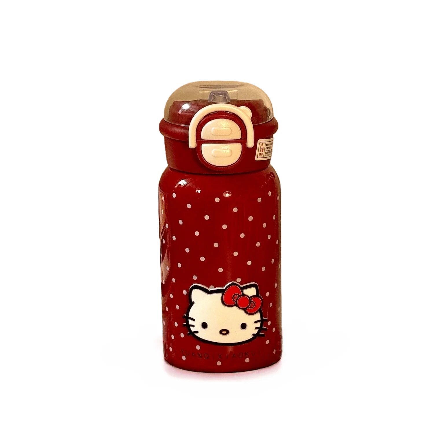 Милый Hello Kitty, ретро, красный термос в горошек, мультяшная студентка, портативная чашка для воды из нержавеющей стали 316, подарок на праздник