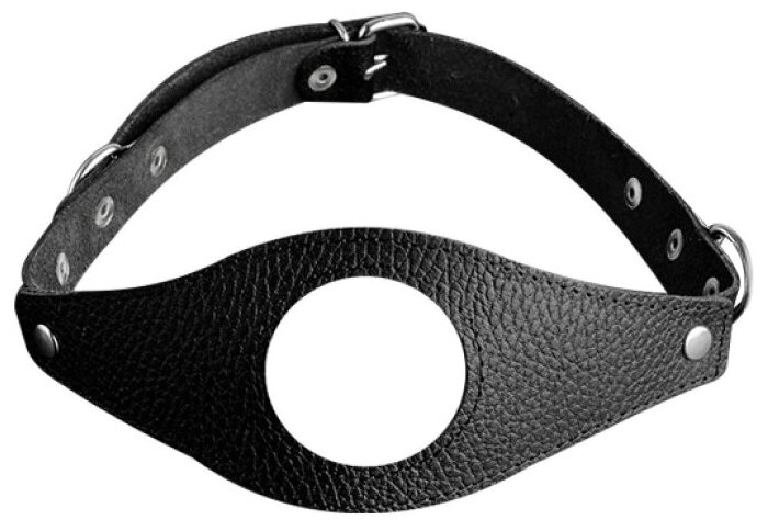 Sitabella Кожаный кляп с отверстием (3098), черный