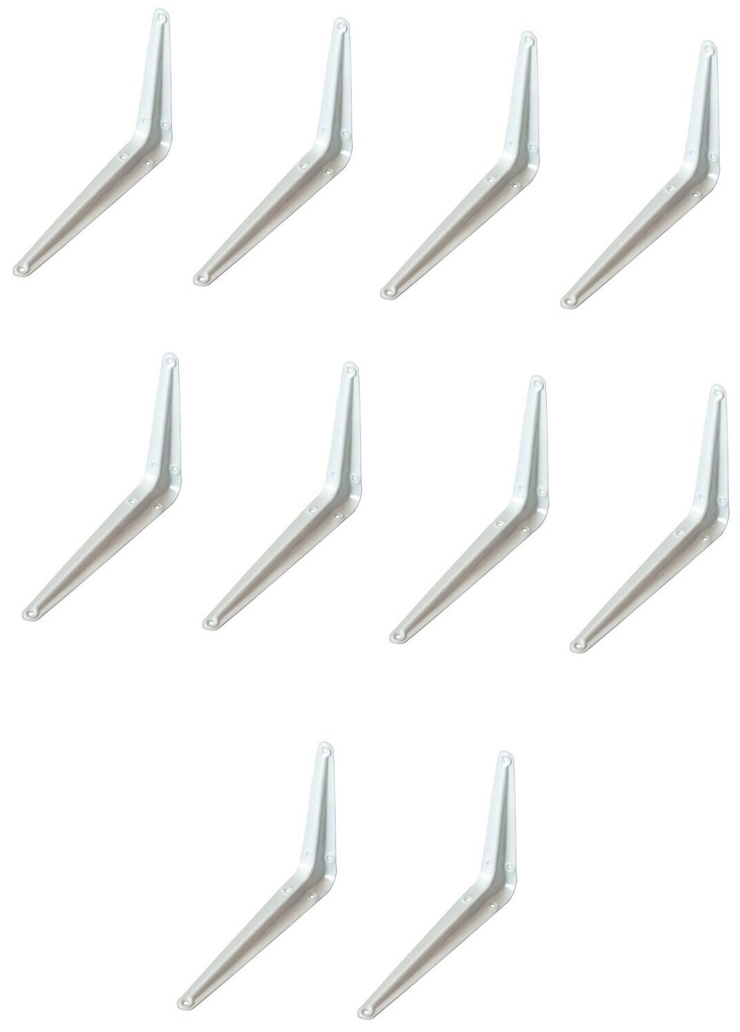 Полкодержатель 100х34х125 сталь 0,8мм, белый, комплект 10 штук