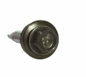 Саморез кровельный Daxmer 4,8х35 RAL 8019 (RR32) серо-коричневый (250) сверло №1