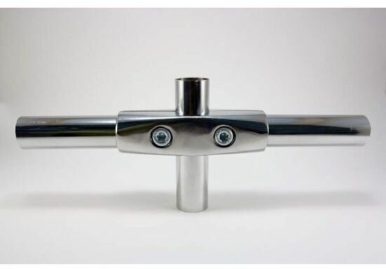 Перпендикулярный соединитель, трёх труб, диаметр 25 мм, для для системы джокер (joker)