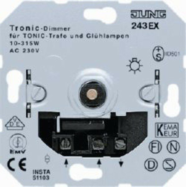 Jung Мех-зм светорегулятора поворотно-нажимн. 20-360 Вт (германия)