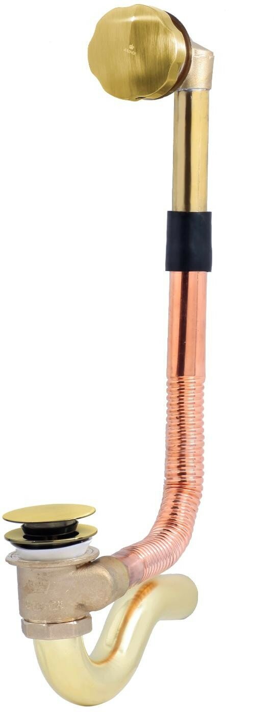 8004-GOLD Слив-перелив для ванны KAISER автомат