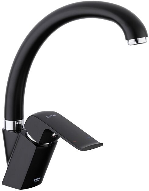 Смеситель для кухни черный боковая ручка Gappo G 4150