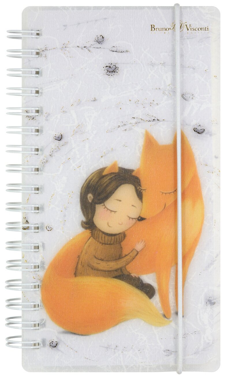 Блокнот "CUTE JOURNAL" А6-, 80 Л. на гребне С резинкой "волшебные лисы" 3 вида, В точку Цена за 1 шт.