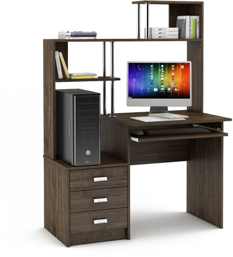 Стол компьютерный, стол письменный Имидж (Арсенал) 25 Дуб апрель темный
