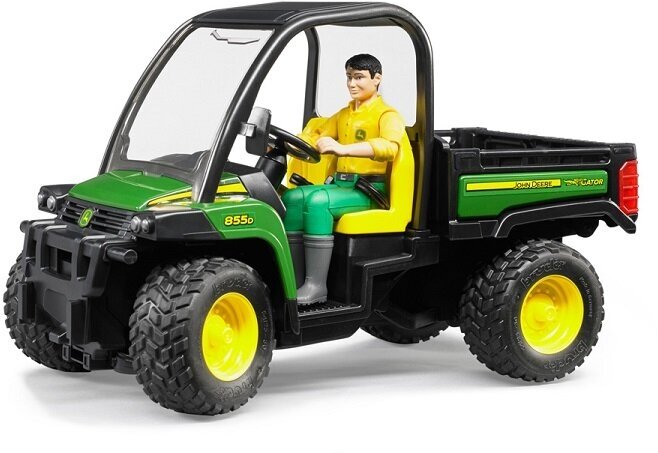 Bruder Брудер Мини-самосвал John Deere Gator XUV 855D с фигуркой водителя 107 мм 02-490 с 3 лет