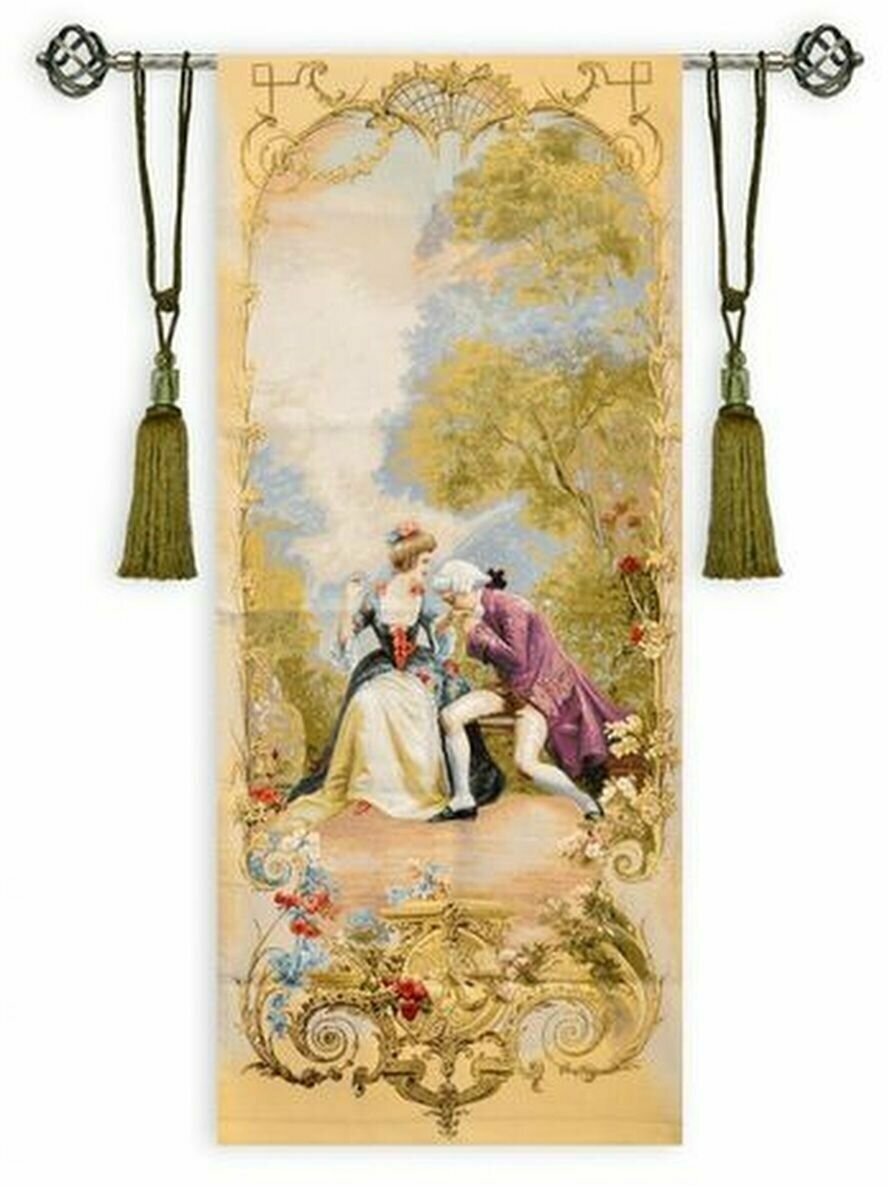 Гобеленовое панно на стену. Гобелен на стену "Урок этикета" 65х150 см.