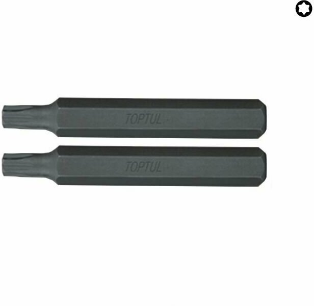 Биты для шуруповерта 5/16" L30мм звездочка TORX T55 профессиональные FSEA1055 TOPTUL (2 штуки)