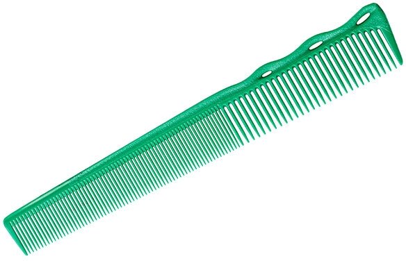 Расческа для стрижки Y.s.park 232 green, тонкая, гибкая, для коротких стрижек, зеленая, 16.7 см