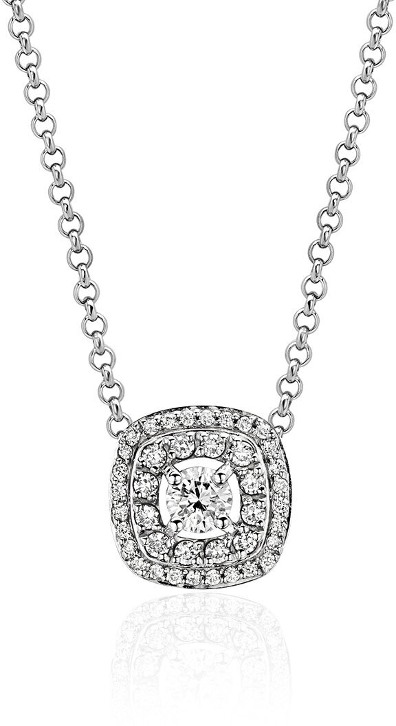 Колье, белое золото, 585 проба, бриллиант