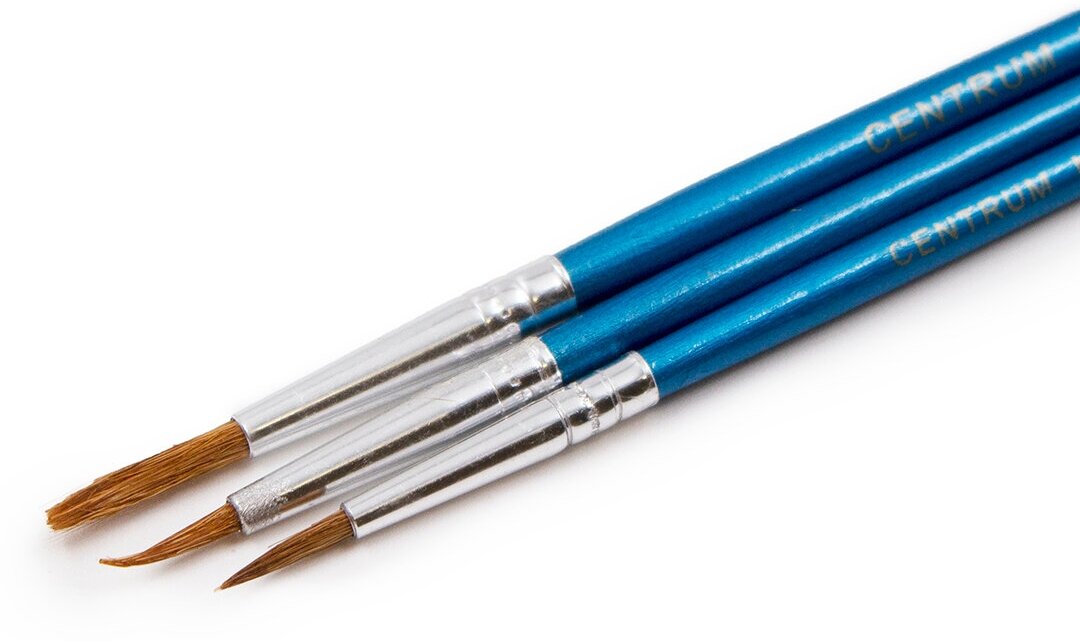 Кисточки для рисования, из шерсти овцы, №2, 4, 6, набор 3 штуки, Centrum 80657