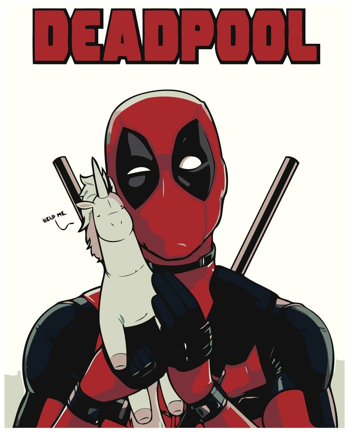Дэдпул Deadpool Раскраска картина по номерам на холсте