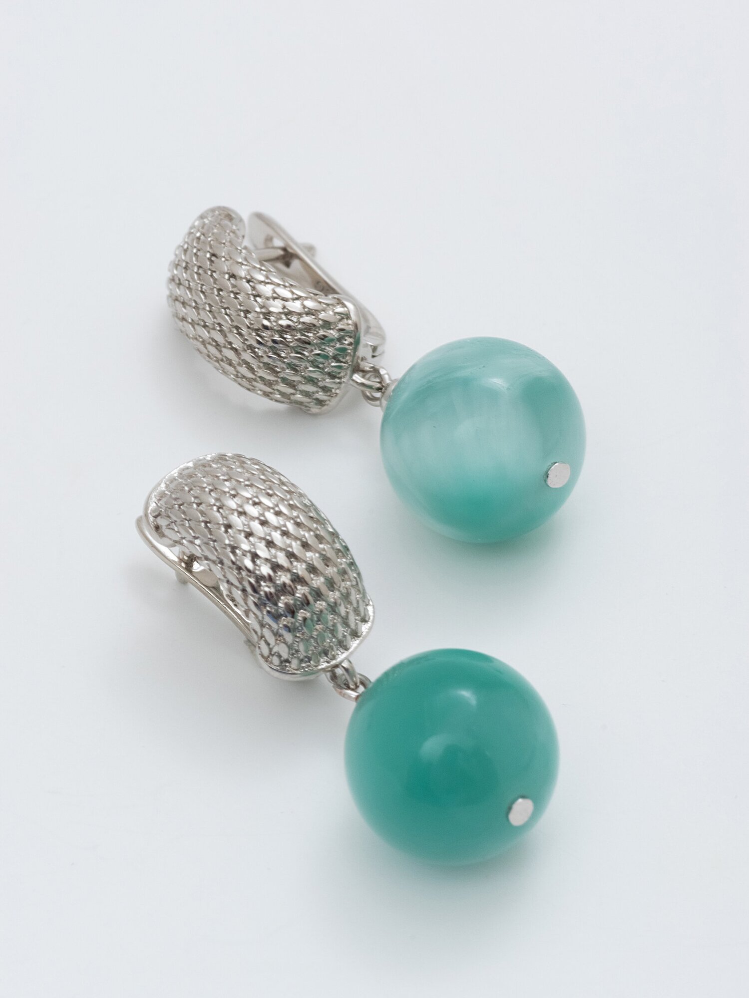 Серьги ЖемАрт, ангелит