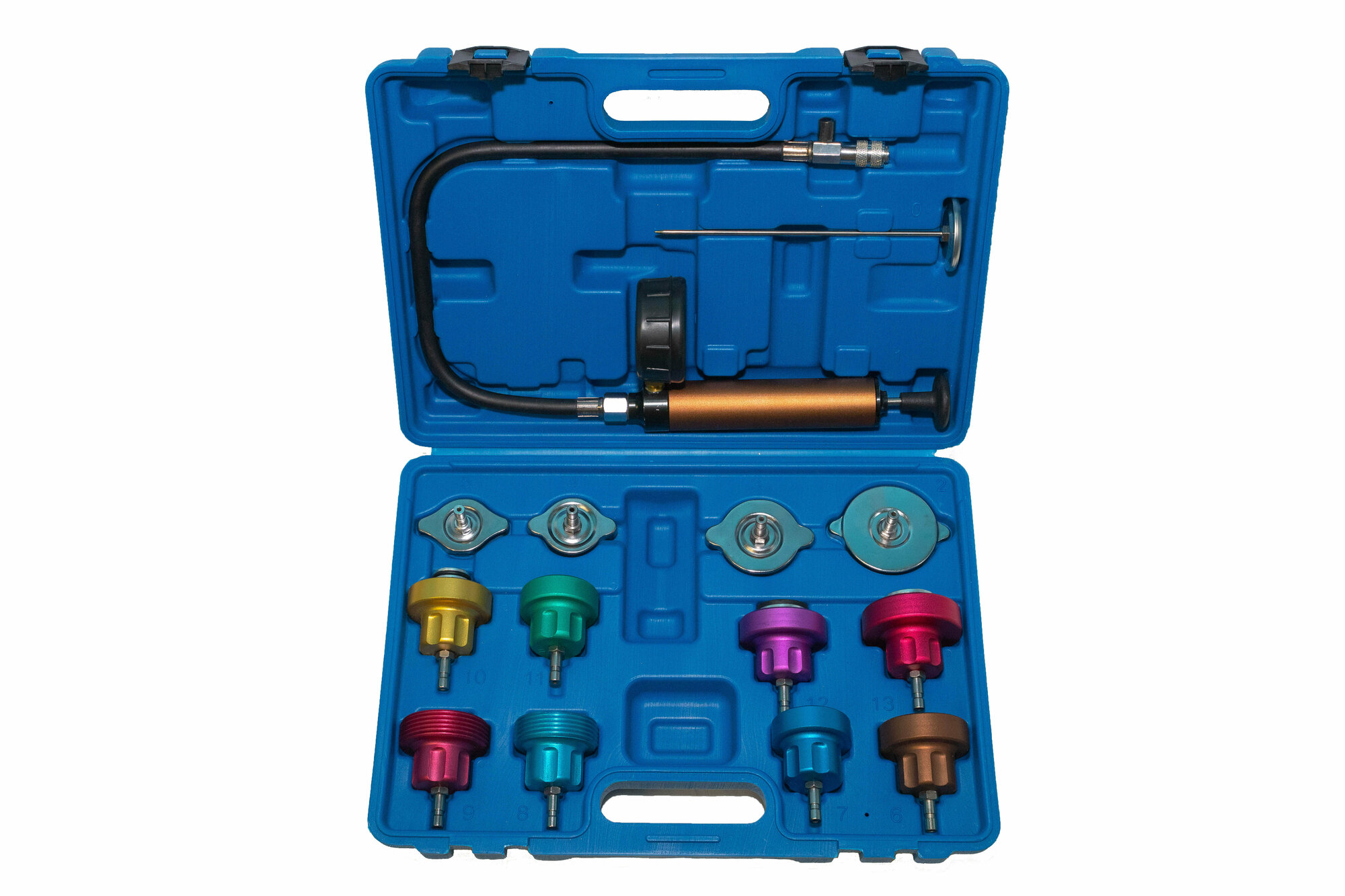 Набор для опрессовки системы охлаждения 14 предметов Vertul