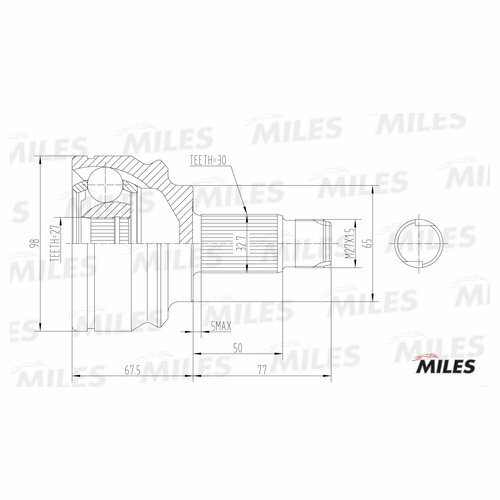 ШРУС MILES ga20042 для BMW X5 E53