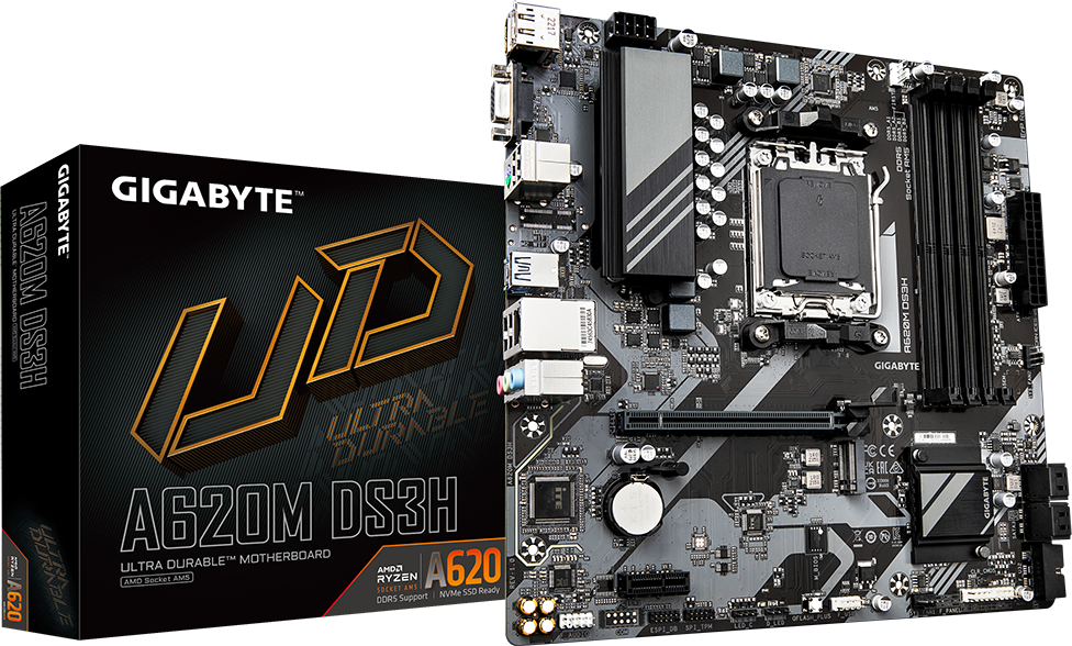 Материнская плата Gigabyte A620M DS3H Socket AM5, оригинал, гарантия 1 год