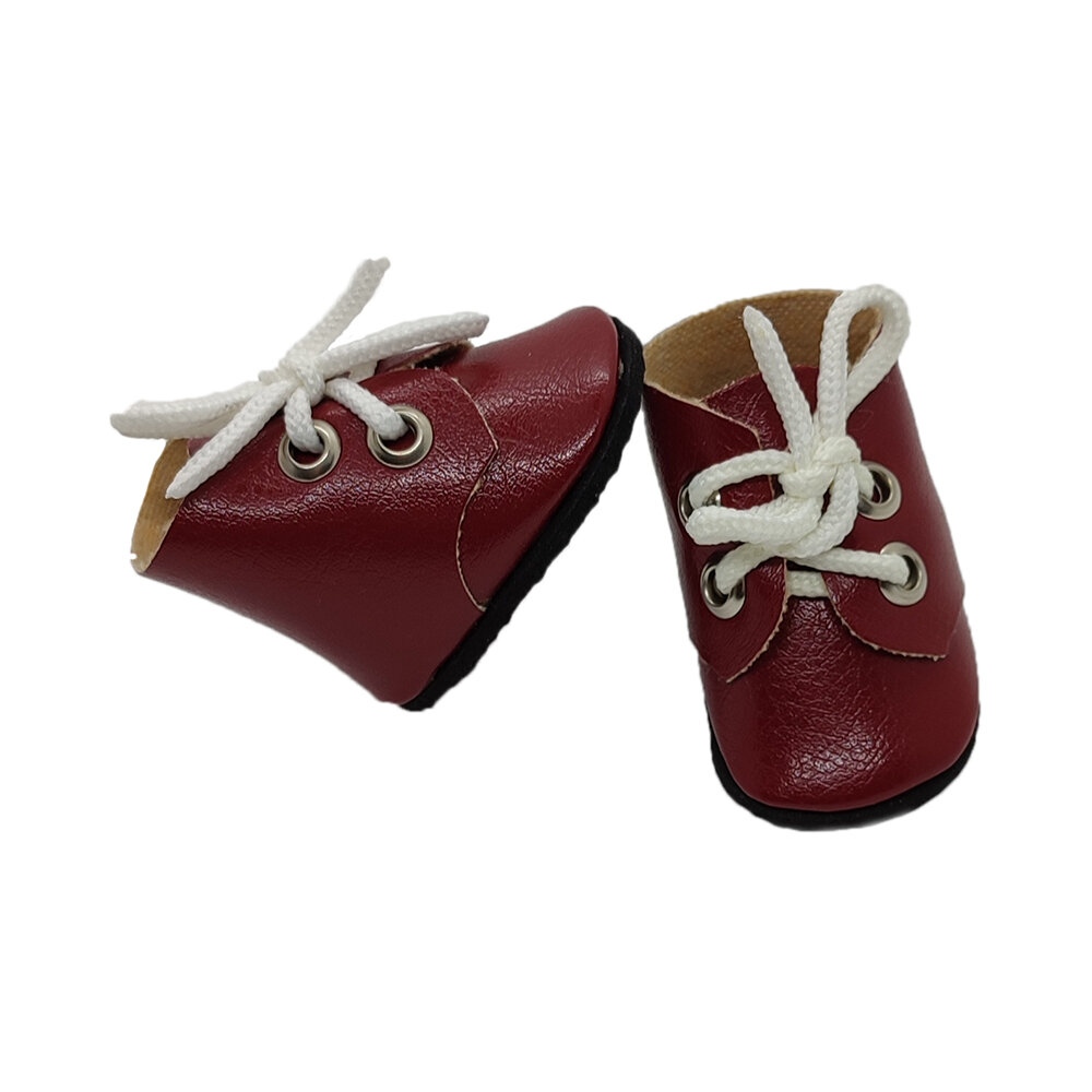 HobbyBe 102 Ботиночки для кукол 5 см Бордовые - Аксессуары для кукольной одежды