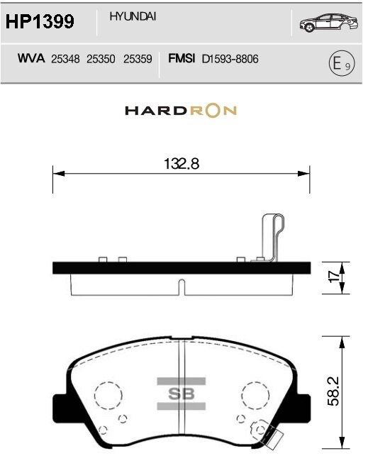 Колодки Тормозные SANGSIN HP1399