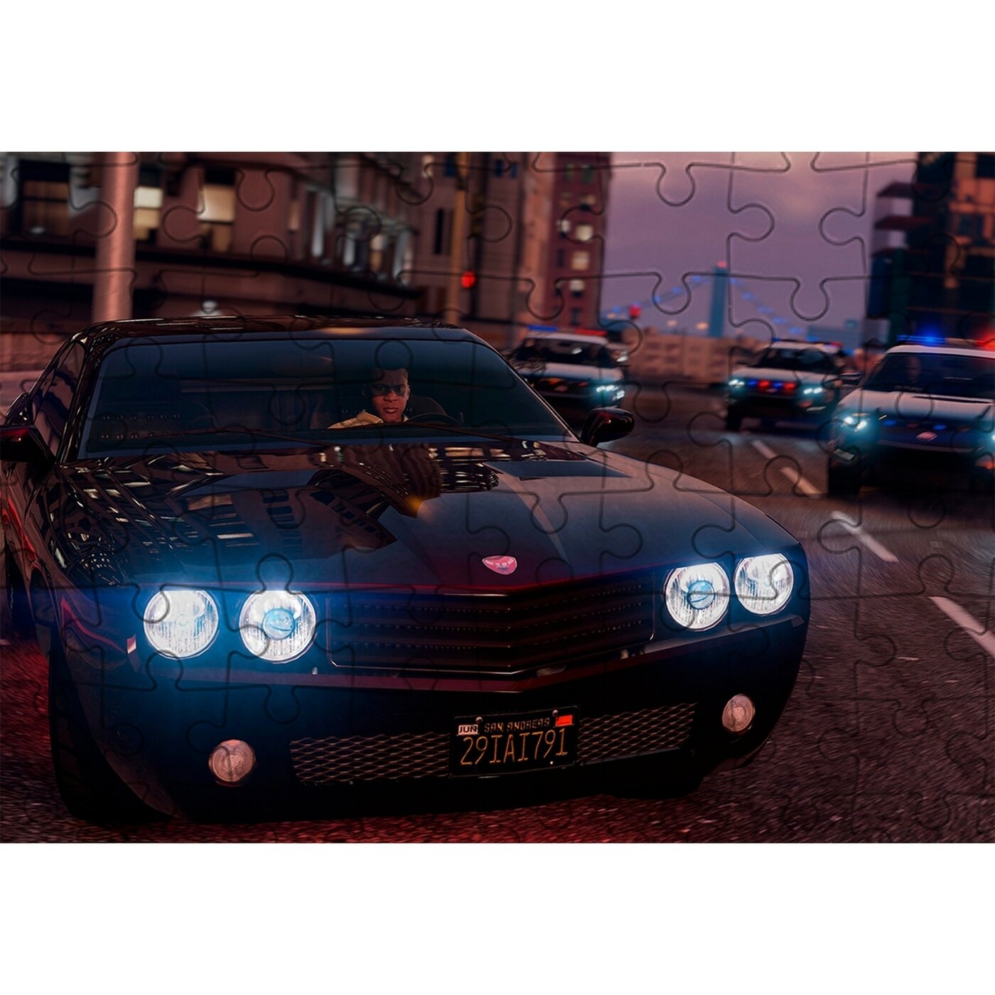 Пазл картонный А4: модель GTA5 2-1