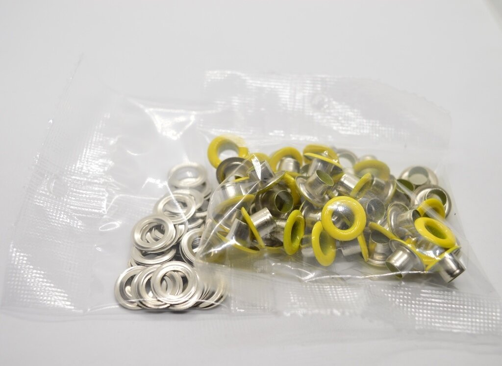 Люверсы №4 6 мм цв. Жёлтый 110(уп. 50 шт)ProKnopka