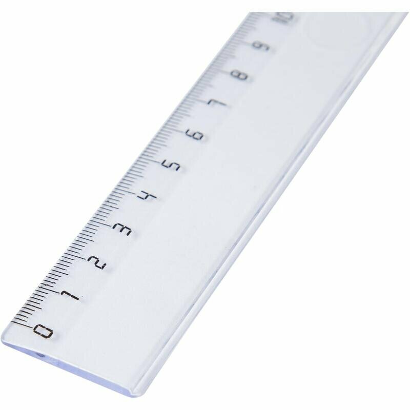 Линейка 30см Attache пластик прозрачный цвет, 1850744