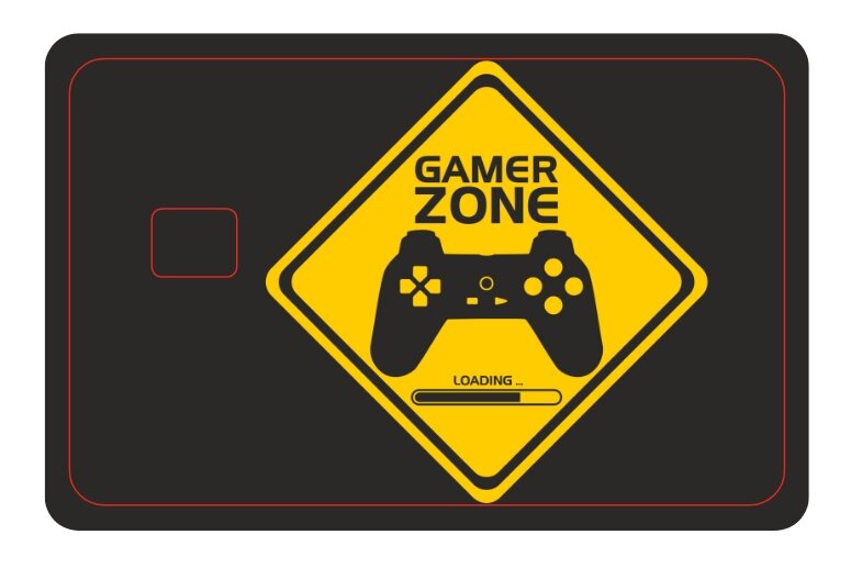 Наклейка на банковскую карту, стикер на карту, мемы, приколы, комиксы, стильная наклейка, GAMER ZONE