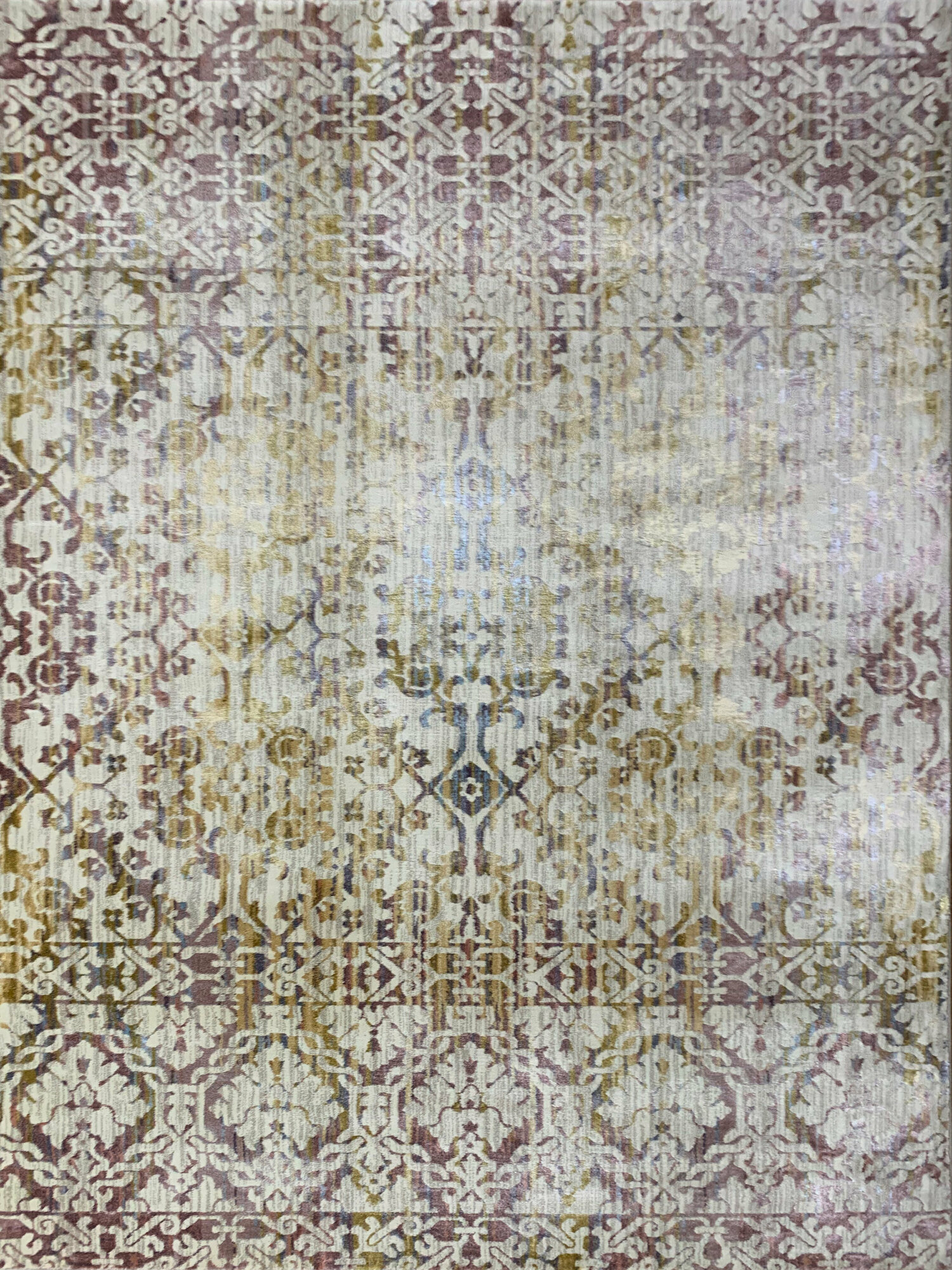 Ковер для комнаты на пол, палас в гостиную, Фортуна, 200х285, 504 X, серый, голубой