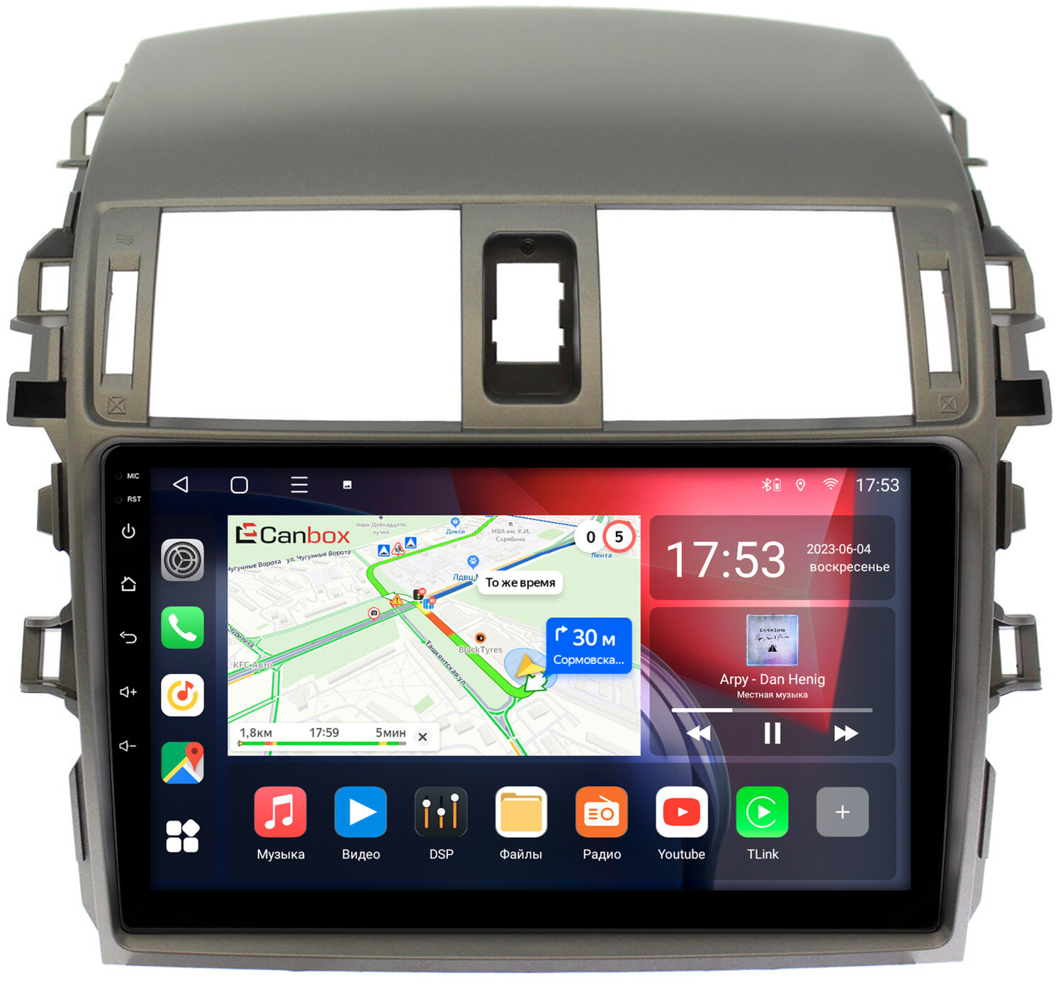 Штатная магнитола Canbox L-Line 4167-9061 для Toyota Corolla (E150) 2006-2013 на Android 10 (4G-SIM, 3/32, TS18, DSP, QLed)