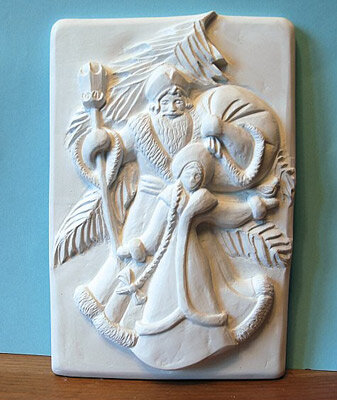 Заготовка для декорирования Новогоднее панно из гипса декоративная основа