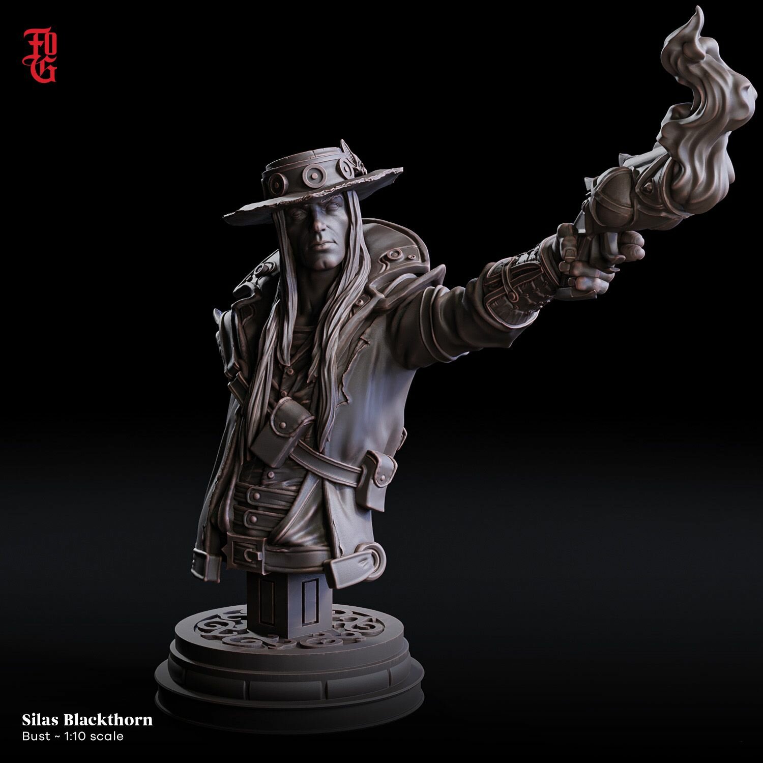 Миниатюра D&D "Бюст - Сайлас Блэкторн" 32 мм (DnD, Dungeons & Dragons, ДнД, Подземелья и Драконы, Pathfinder)