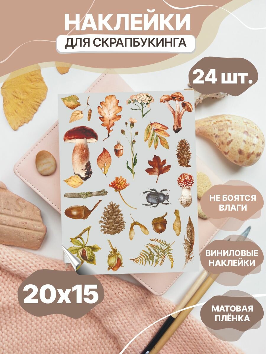 Наклейки для скрапбукинга Гербарий